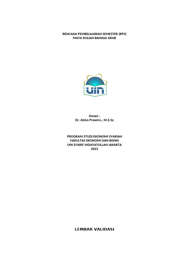 RPS B. Arab Atmo | PDF