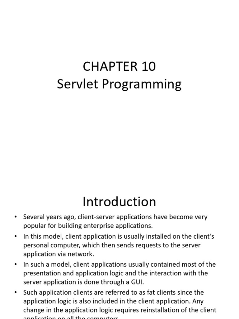 Unit 10 Servlet | PDF | Networking | Internet & Web Unit 10 Servlet | PDF | Networking | Internet & Web