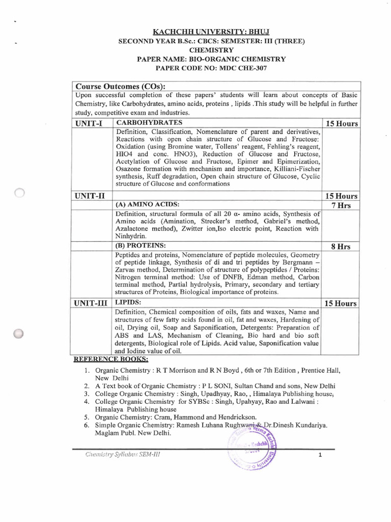 B.SC Sem 3 & 4 (Chemistry) | PDF