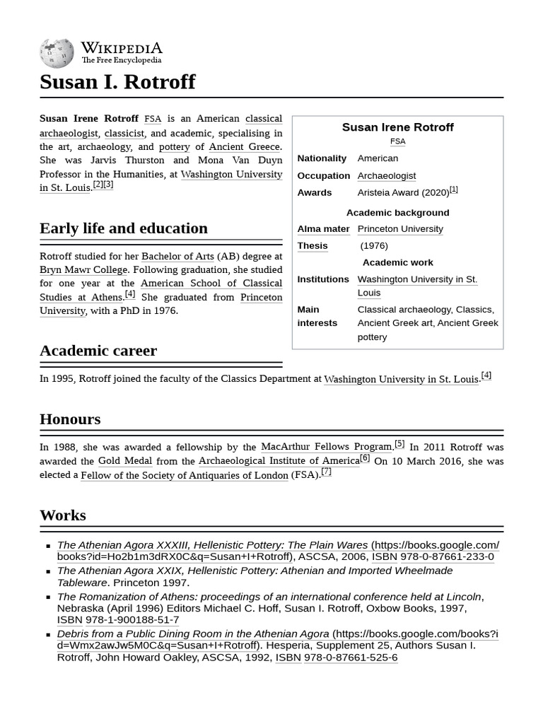 Susan_I._Rotroff | PDF | Archaeology