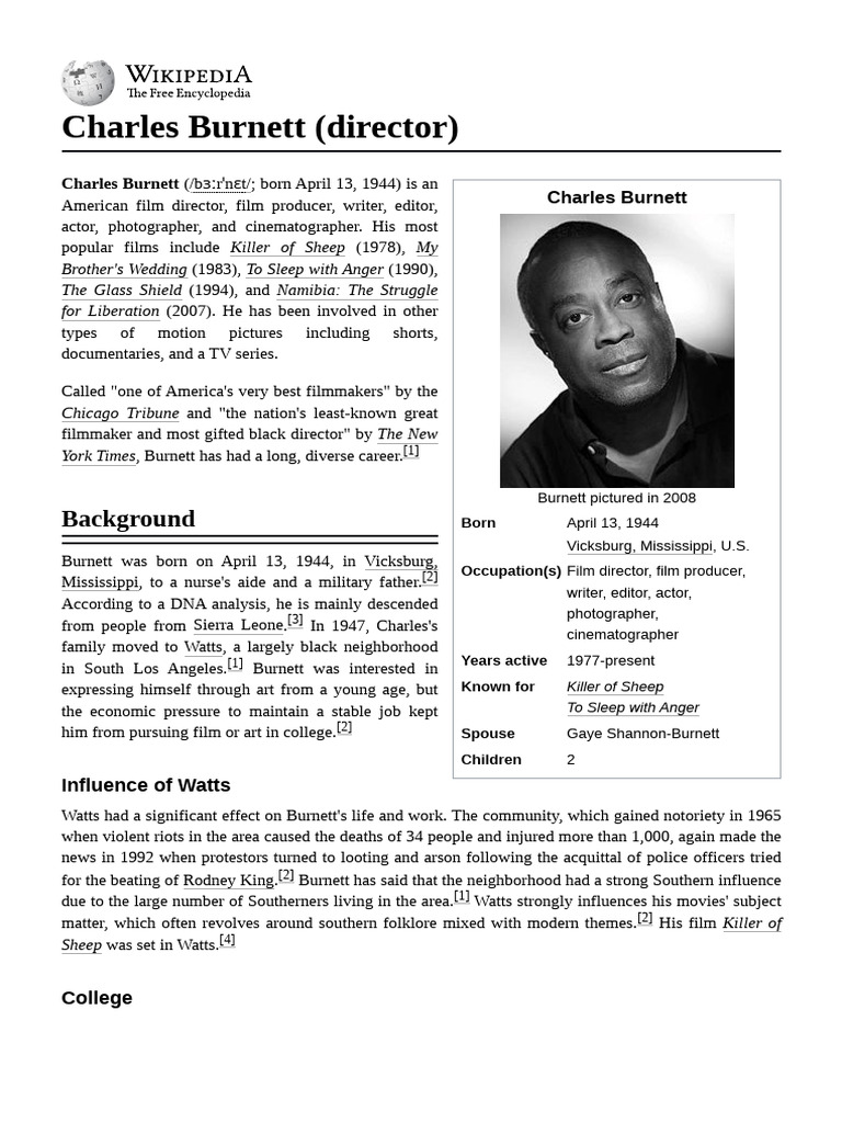Charles Burnett (Director) | PDF