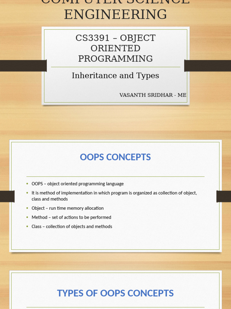 Cs3391 - Object Oriented Programming - Demo | PDF
