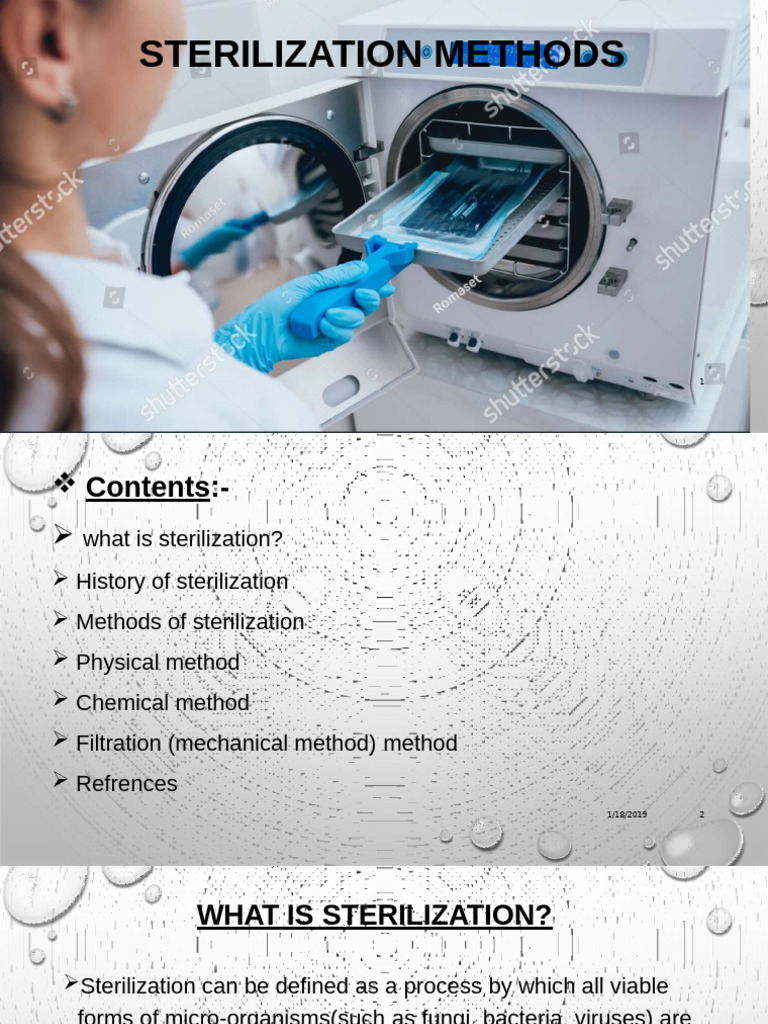 Sterilization Methods | PDF | Sterilization (Microbiology) | Filtration