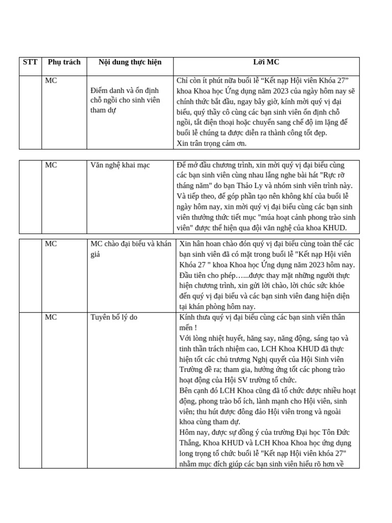 Chốt kịch bản LKN K27 | PDF