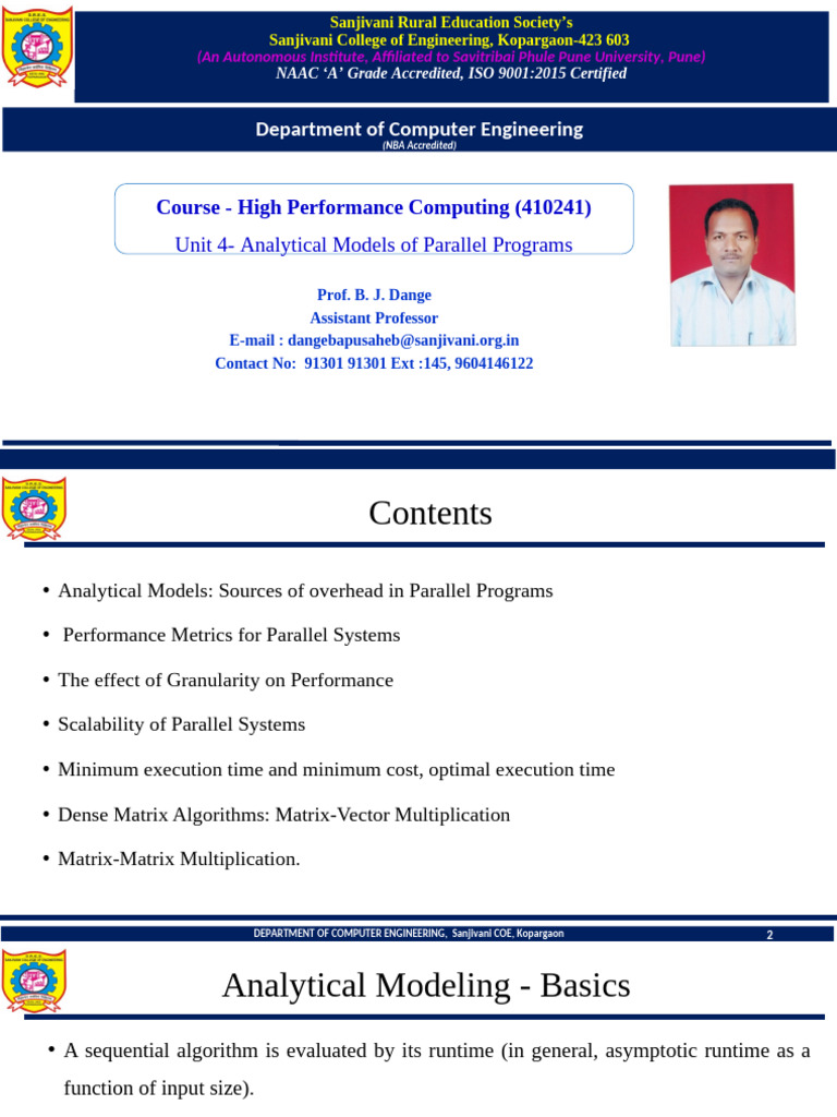Analytical Models in Parallel Computing | PDF | Parallel Computing | Time Complexity