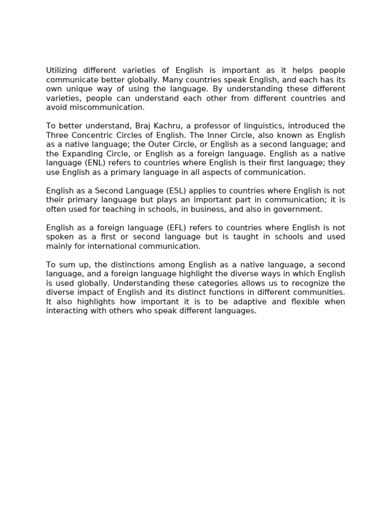 Varieties of English | PDF