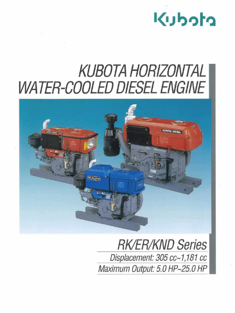 RK ER Series - Water-Cooled Diesel Engines | PDF | Engines | Diesel Engine