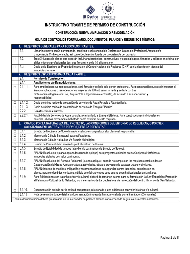 Instructivo y Formulario Tramite de Permiso de Construcción | PDF | edificio | Condominio