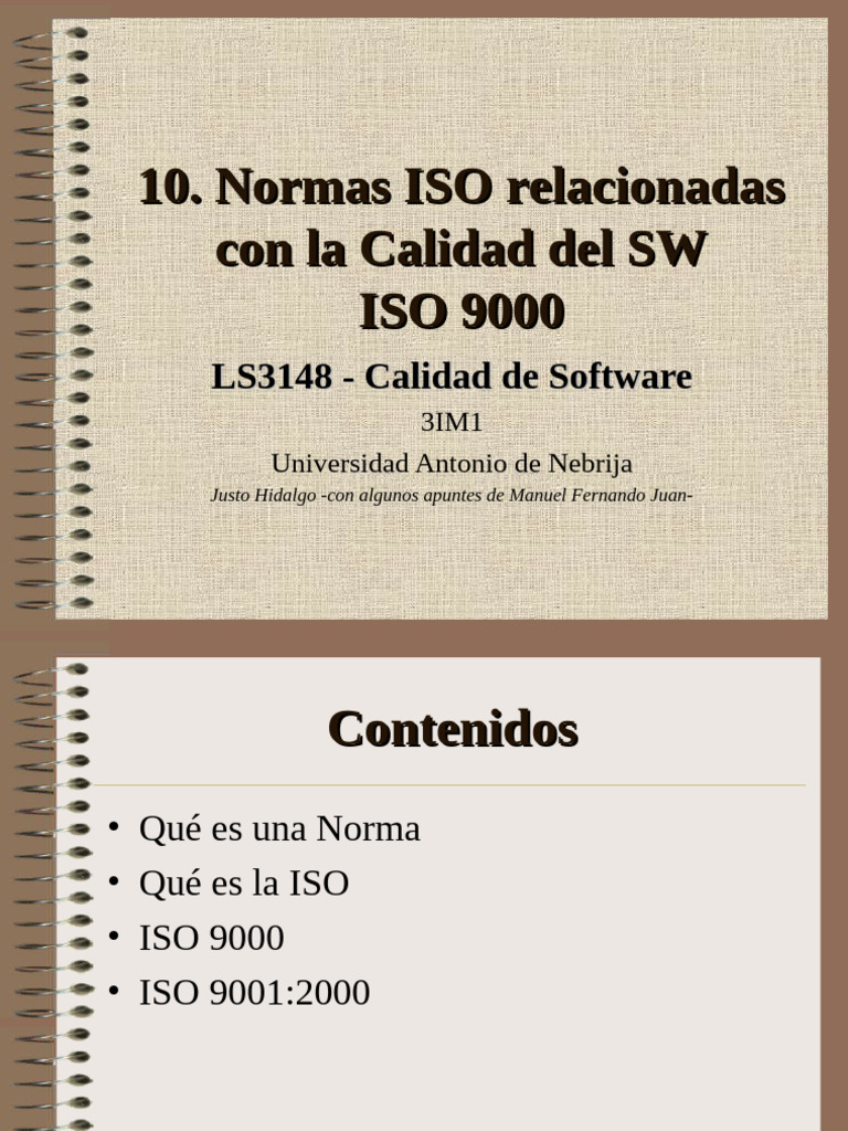 Dokumen.tips 10 Normas Iso Relacionadas Con La Calidad Del Sw Iso 9000 Ls3148 Calidad | PDF ...
