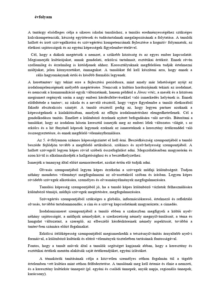 Magyar Irodalom 5-8. o | PDF