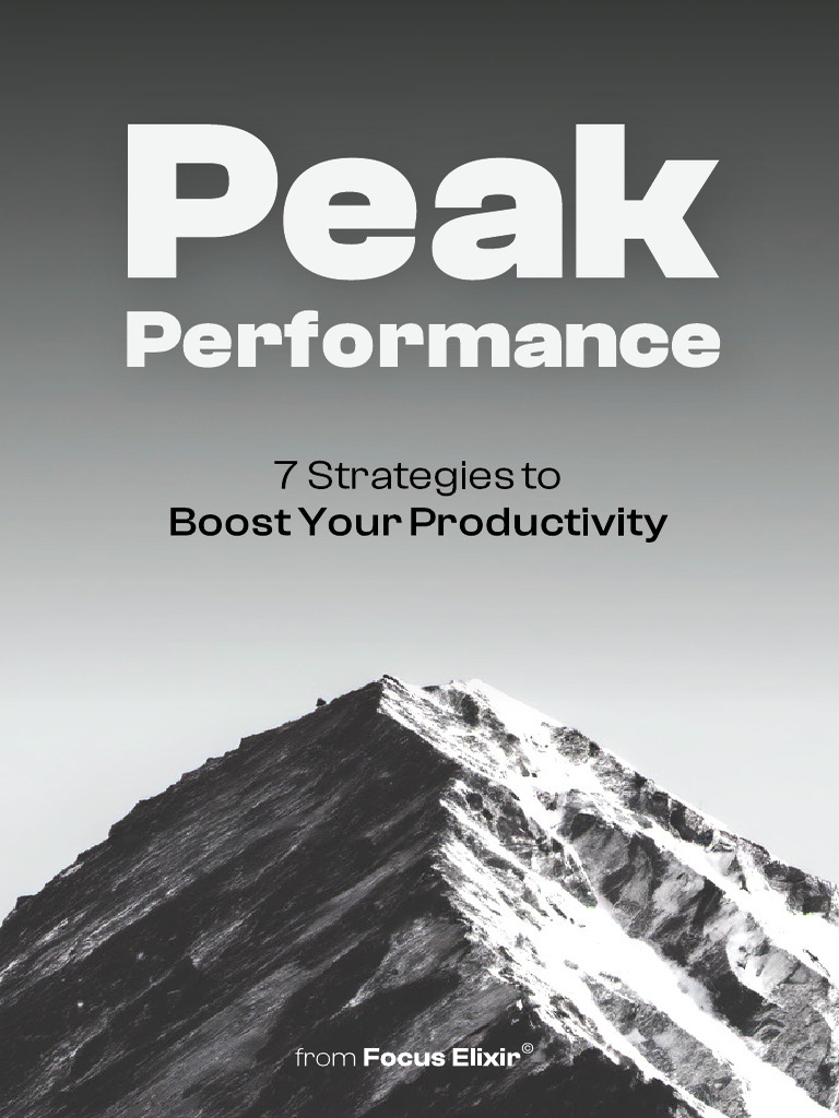Peak Performance | PDF | Goal | Professional Skills