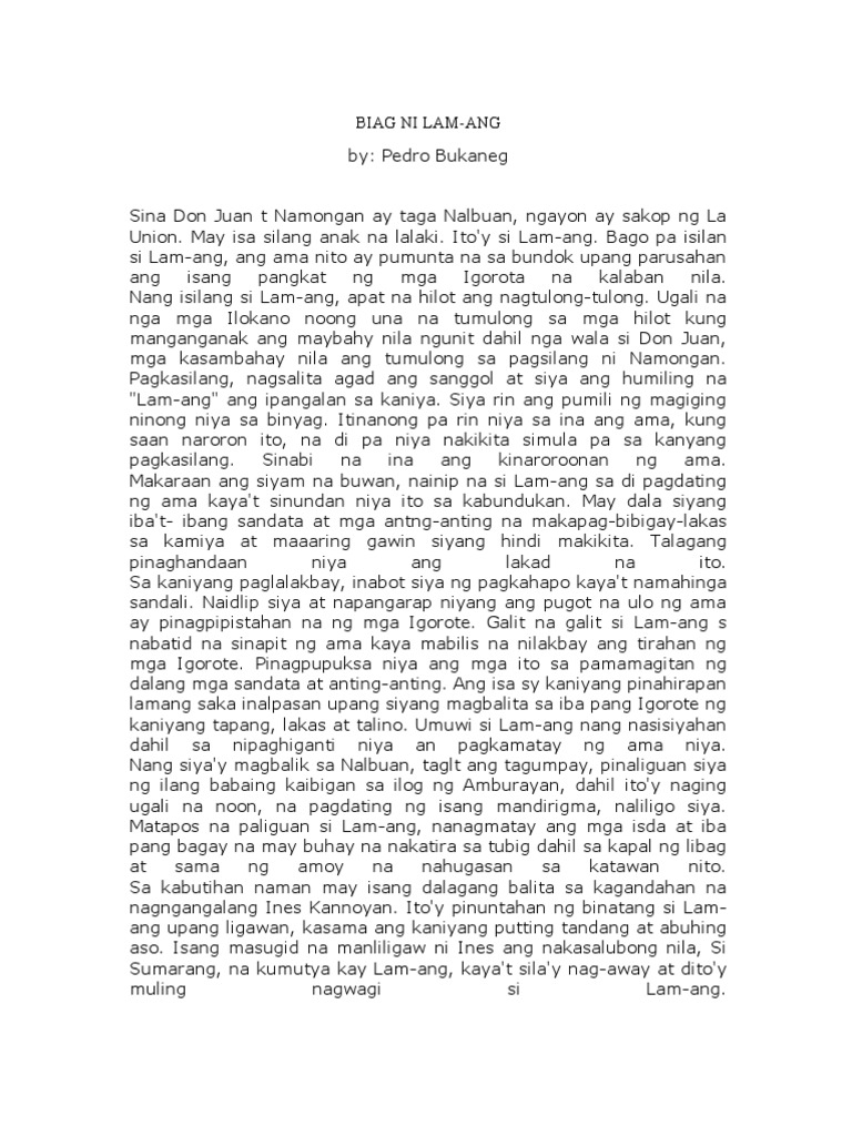 Biag Ni Lam-Ang | PDF