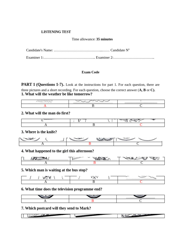 Listening Test for Exam Candidates | PDF