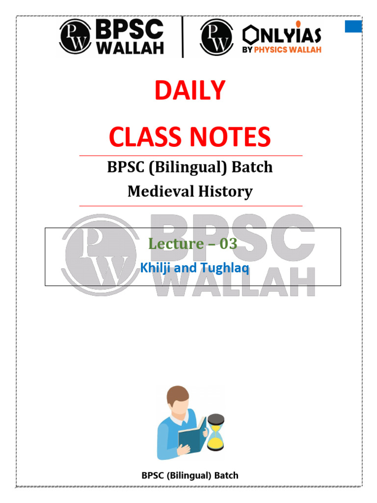 Medieval History 03 Daily Class Notes (English) | PDF