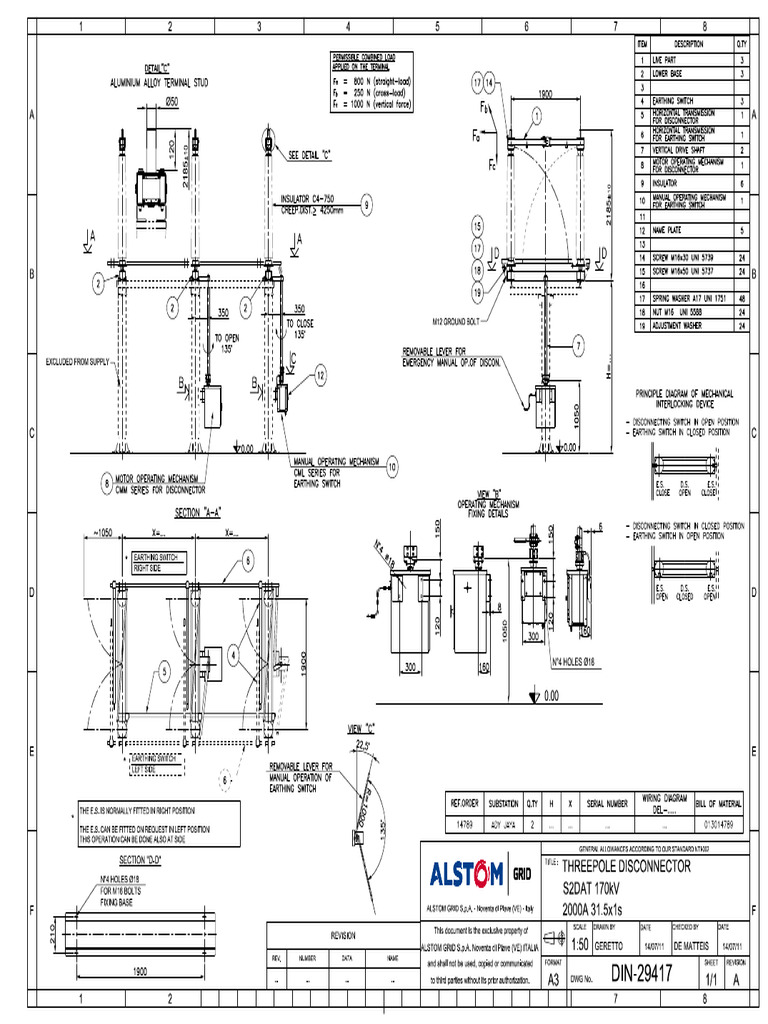 Wiring Mechanical PMS Line Alstom | PDF
