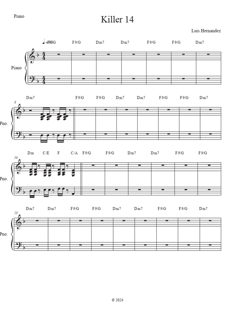 Killer 14 - Piano | PDF