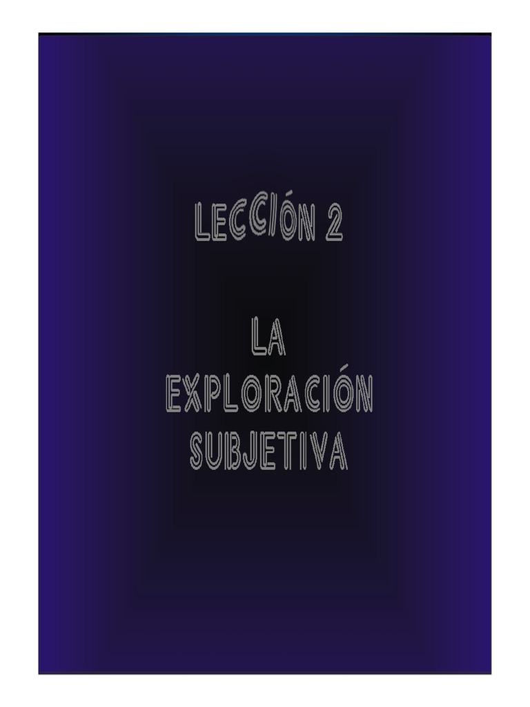 02 - EXPLORACION - SUBJETIVA. Vision PDF | PDF | Percepción visual | Ojo