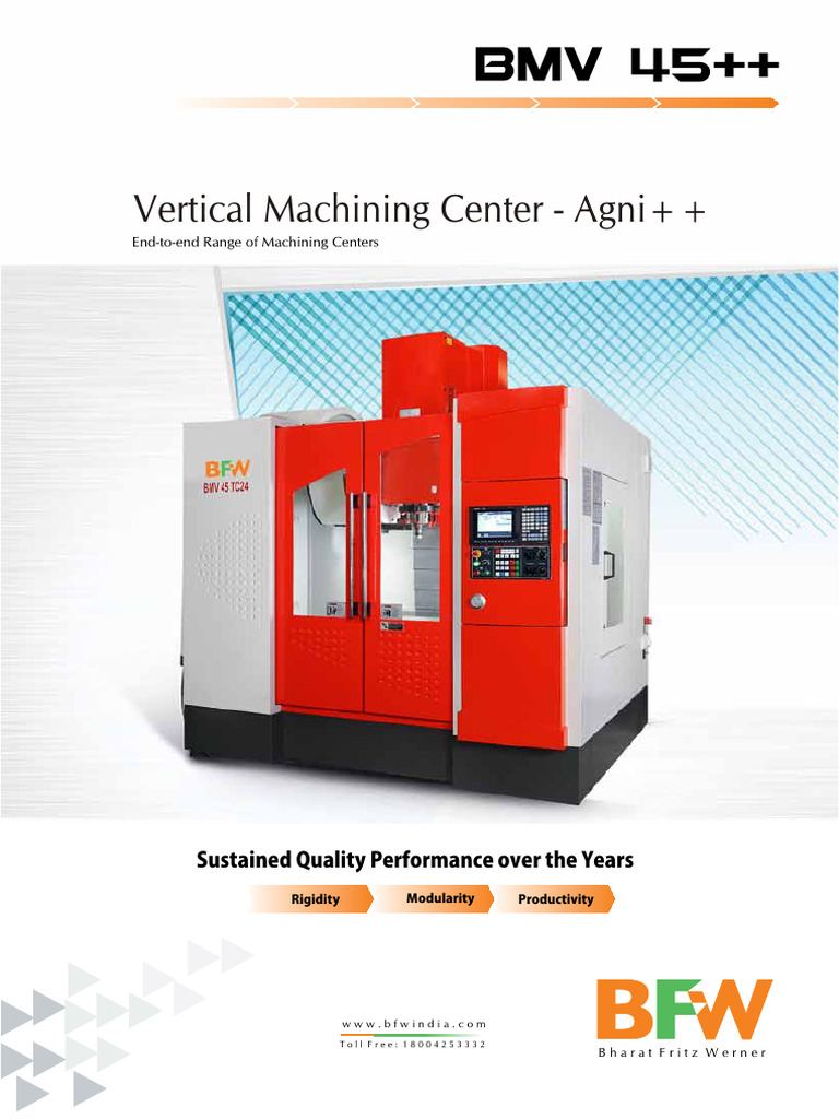 BFW Vertical Machining Centers BMV 45 Agni | PDF | Numerical Control | Interpolation