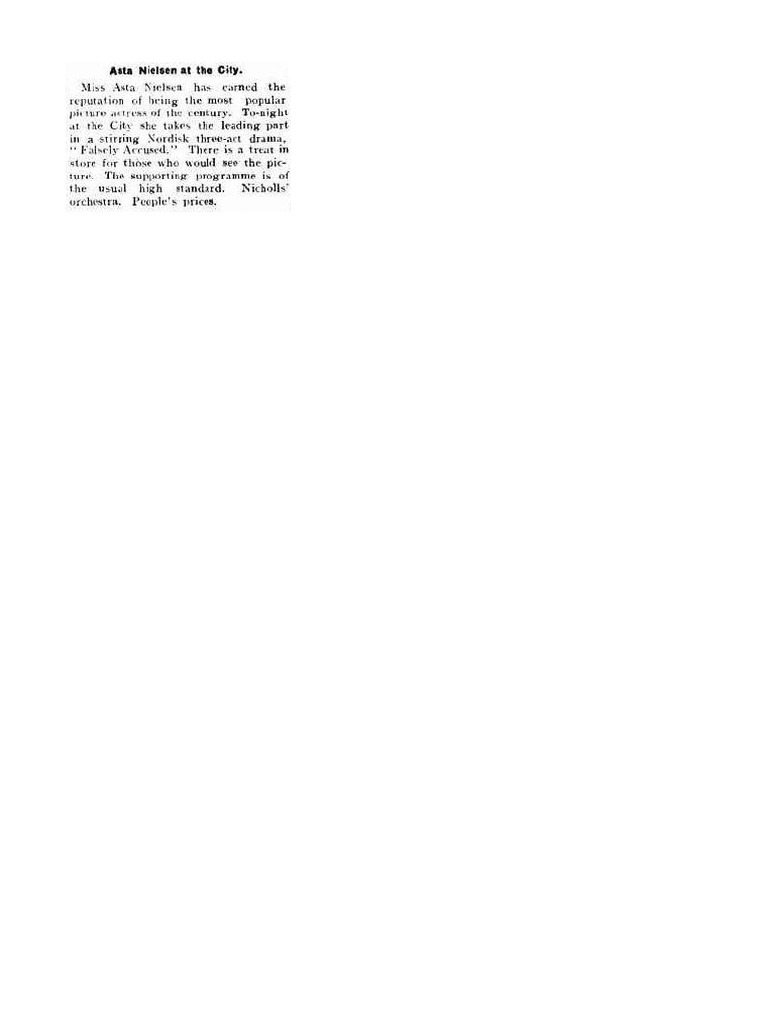 Asta Nielsen 1 | PDF