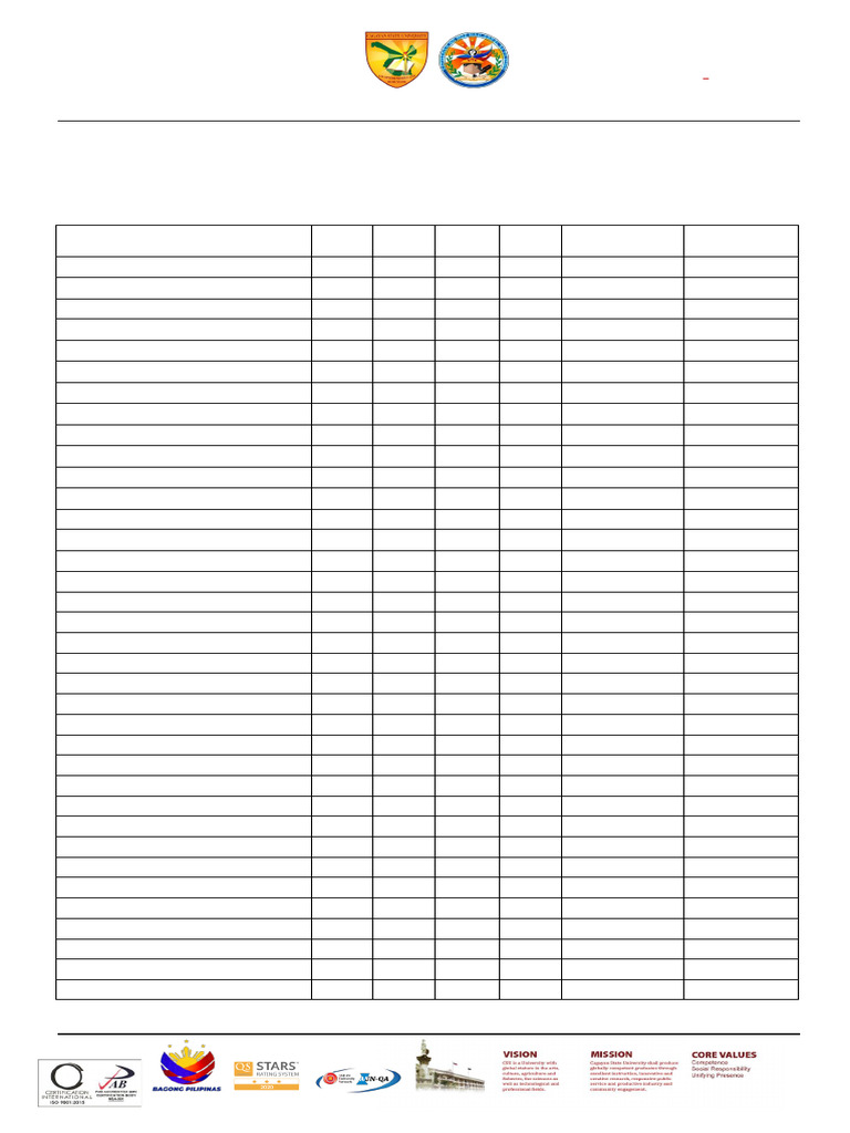 KMF Attendance Sheet | PDF