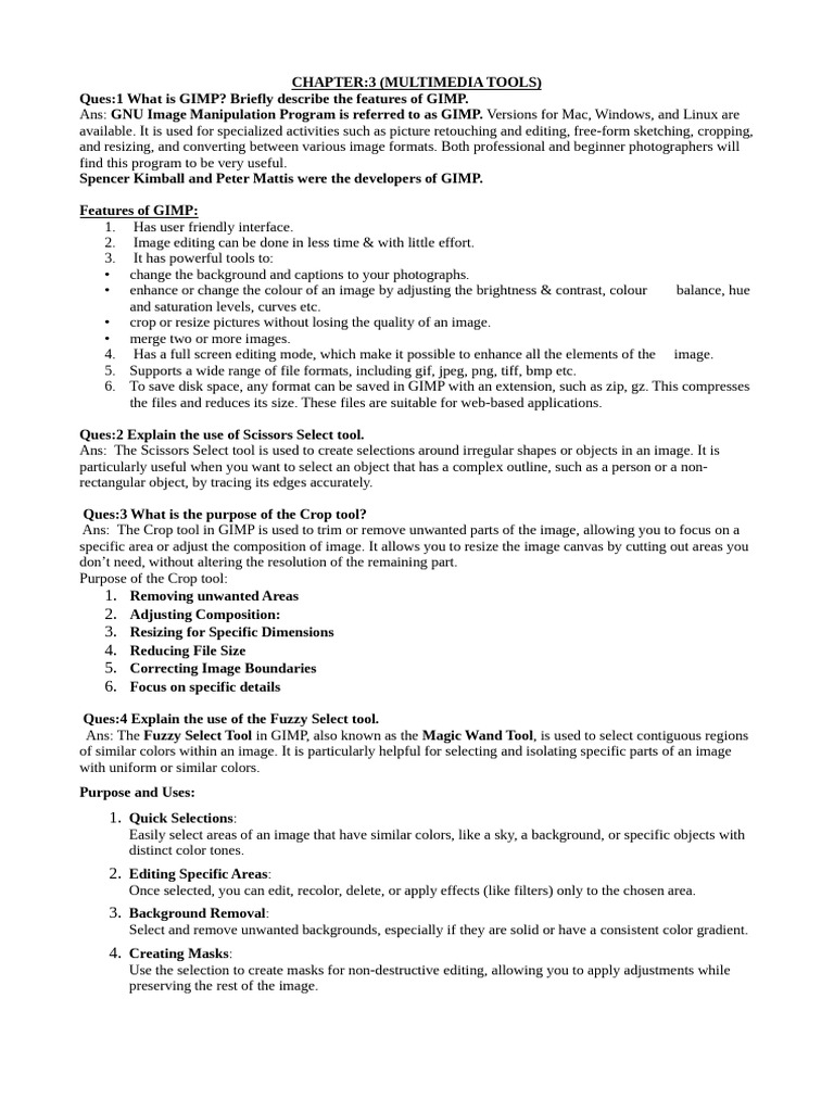 11th Notes (Gimp) | PDF