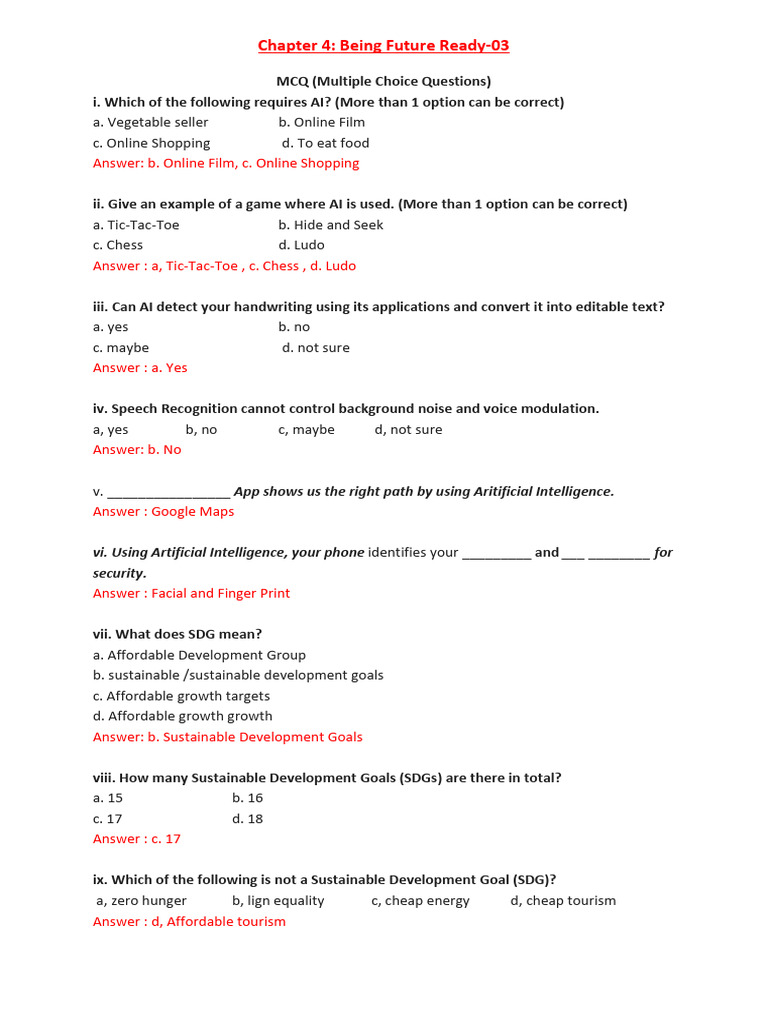 Chapter 4 McQs | PDF
