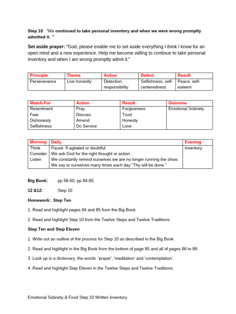 step-10-inventory-esf-12-15-2014 | PDF | Disciplines | Forgiveness