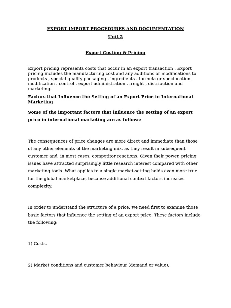 Export Import Procedures and Documentation Unit 2 | PDF | Letter Of Credit | Business Economics