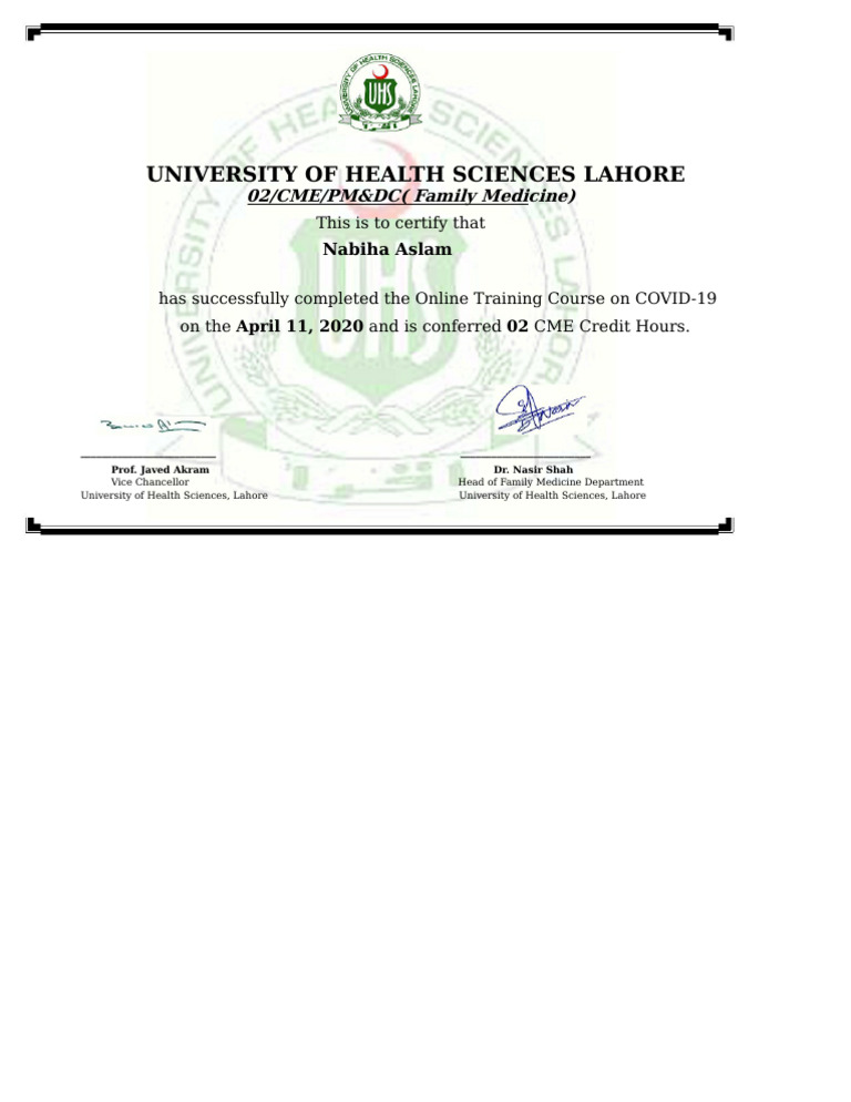COVID 19 Training Course For Doctors | PDF