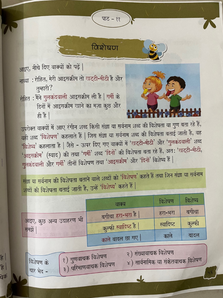 Geade 6-L2-Hindi, Ch-11 Visheshan Textbook PDF | PDF