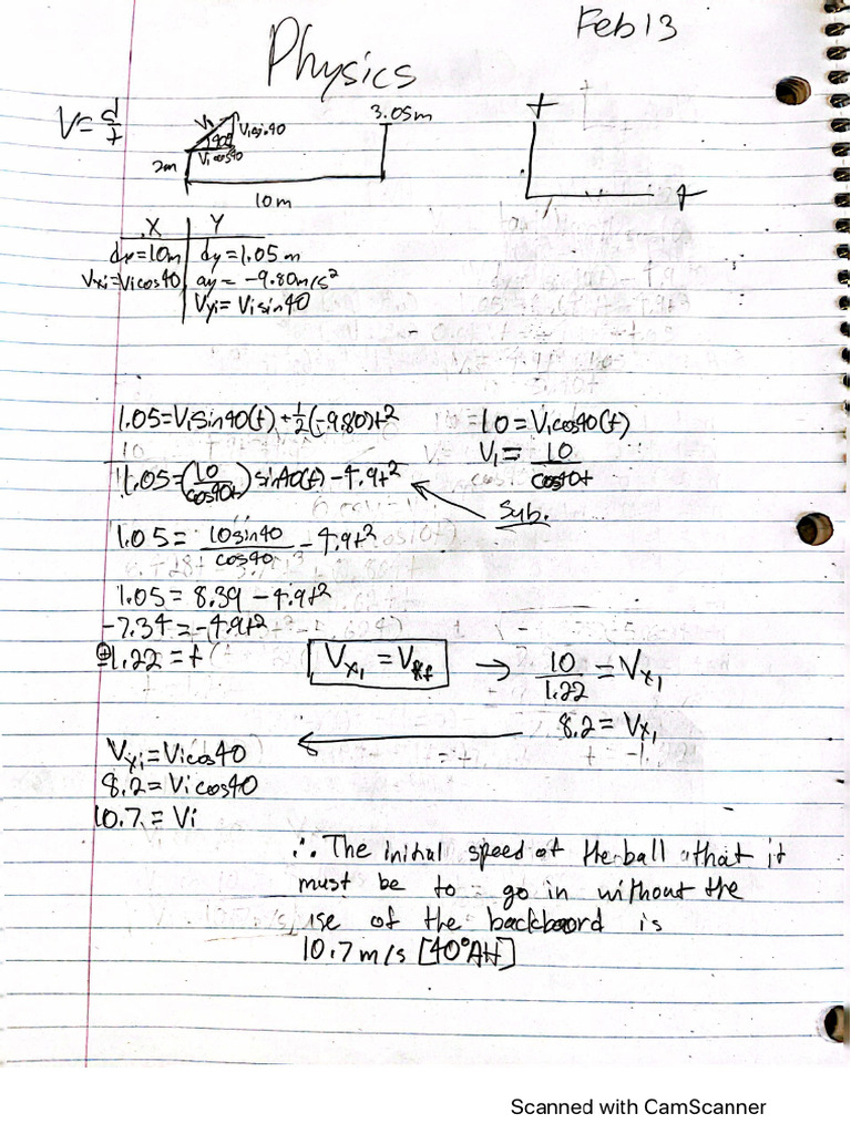 Physics Basketball Question | PDF