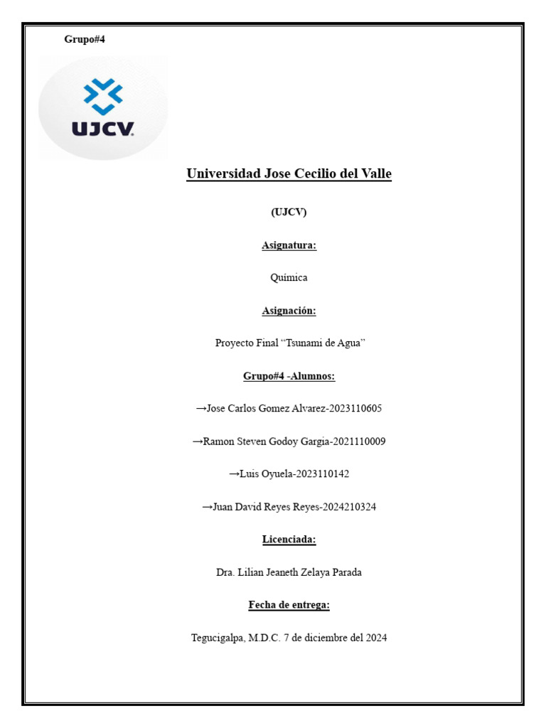 Proyecto Final - Grupo#4 | PDF | Tsunami | Agua