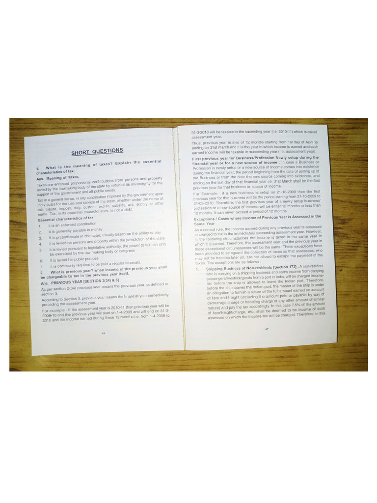 Taxation short ques | PDF
