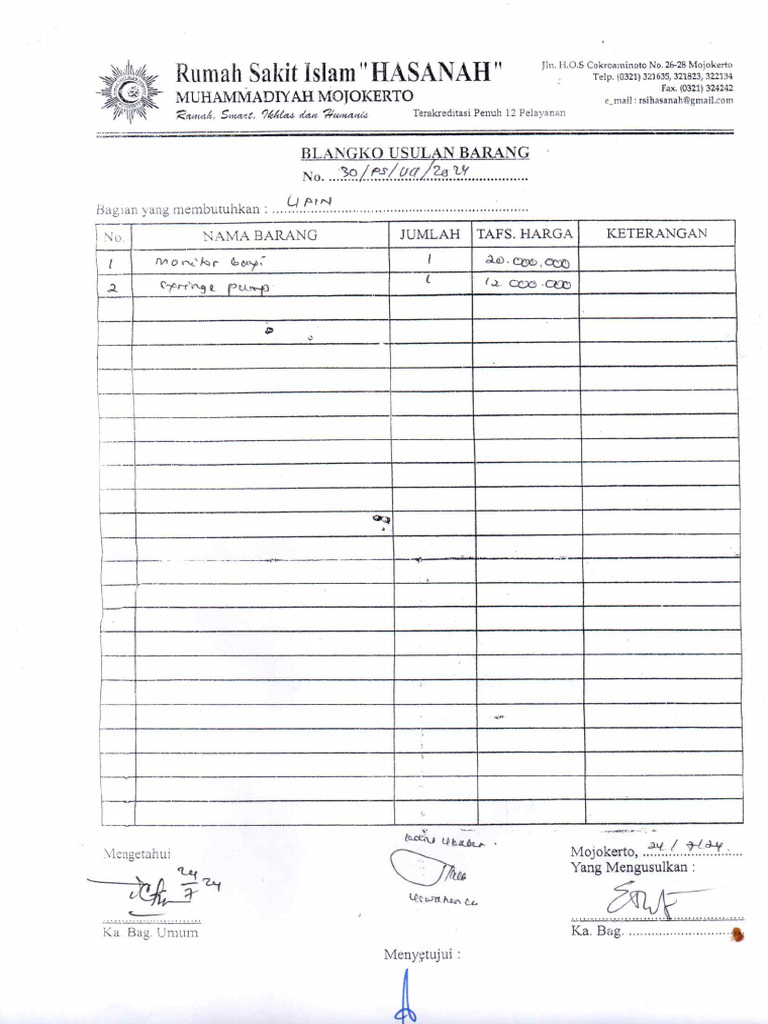 Blanko Pengajuan | PDF