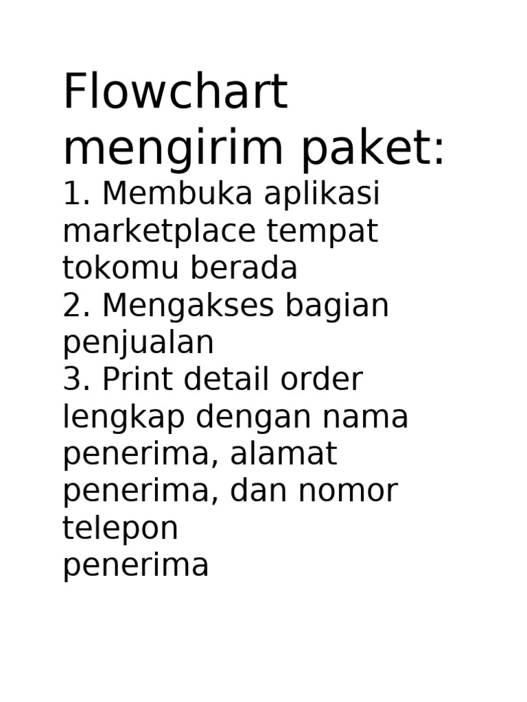 Soal Flowchart Mengirim Paket | PDF