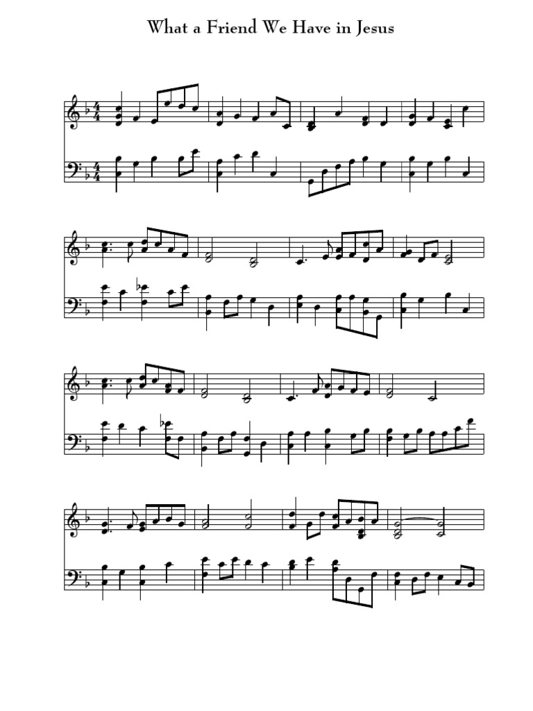 What A Friend We Have In Jesus Pdf