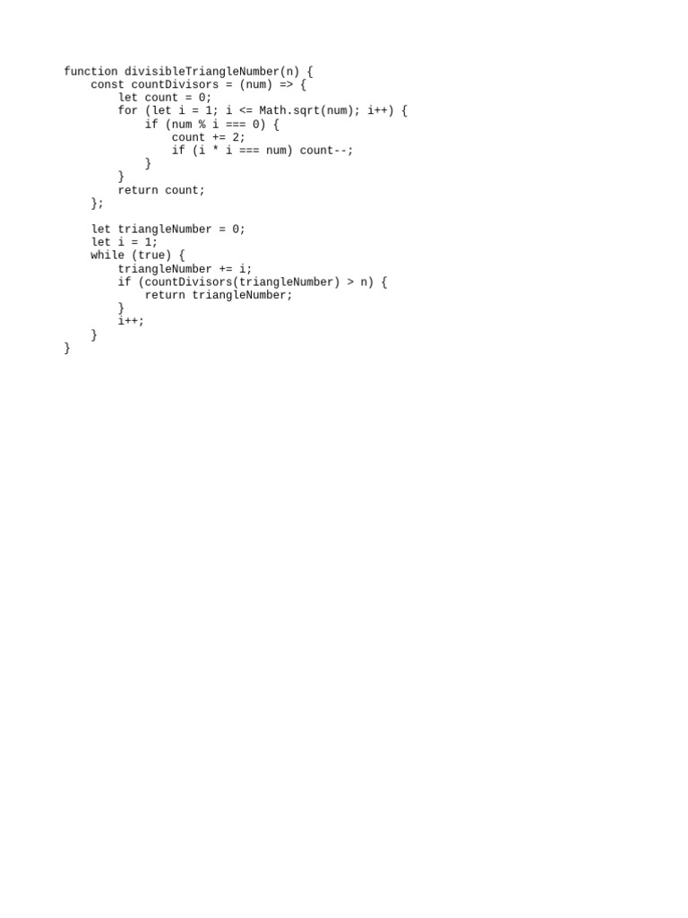 Problem 12 Highly Divisible Triangular Number | PDF