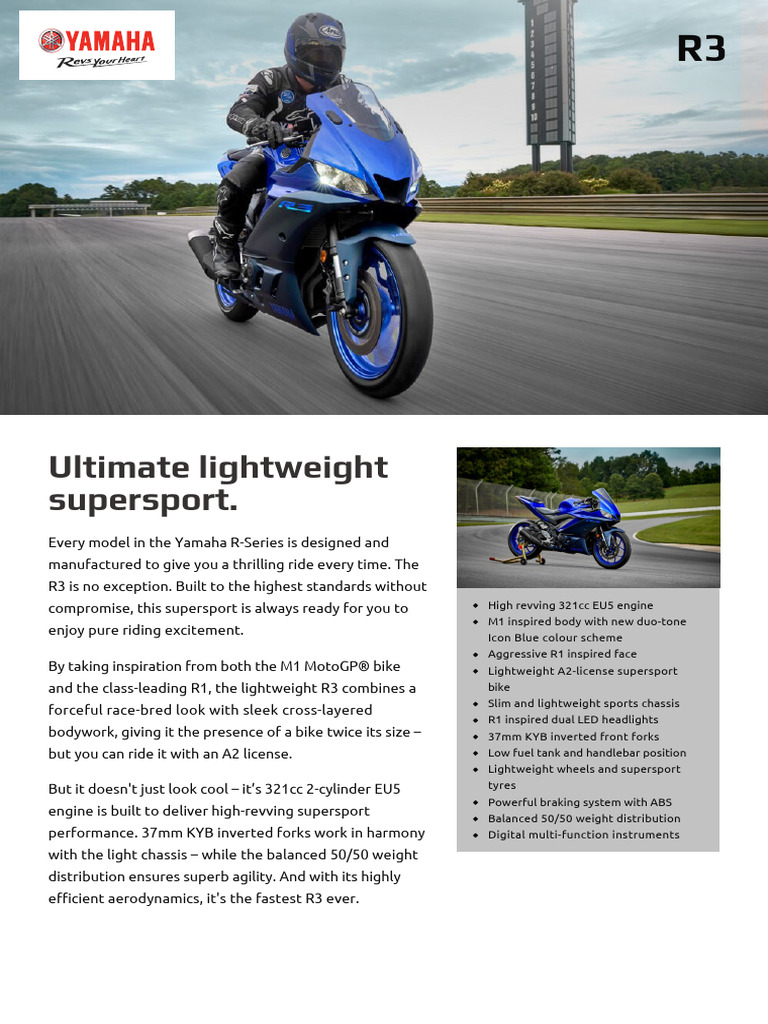 2022-YZF-R320_en | PDF | Motorcycle | Motor Vehicle