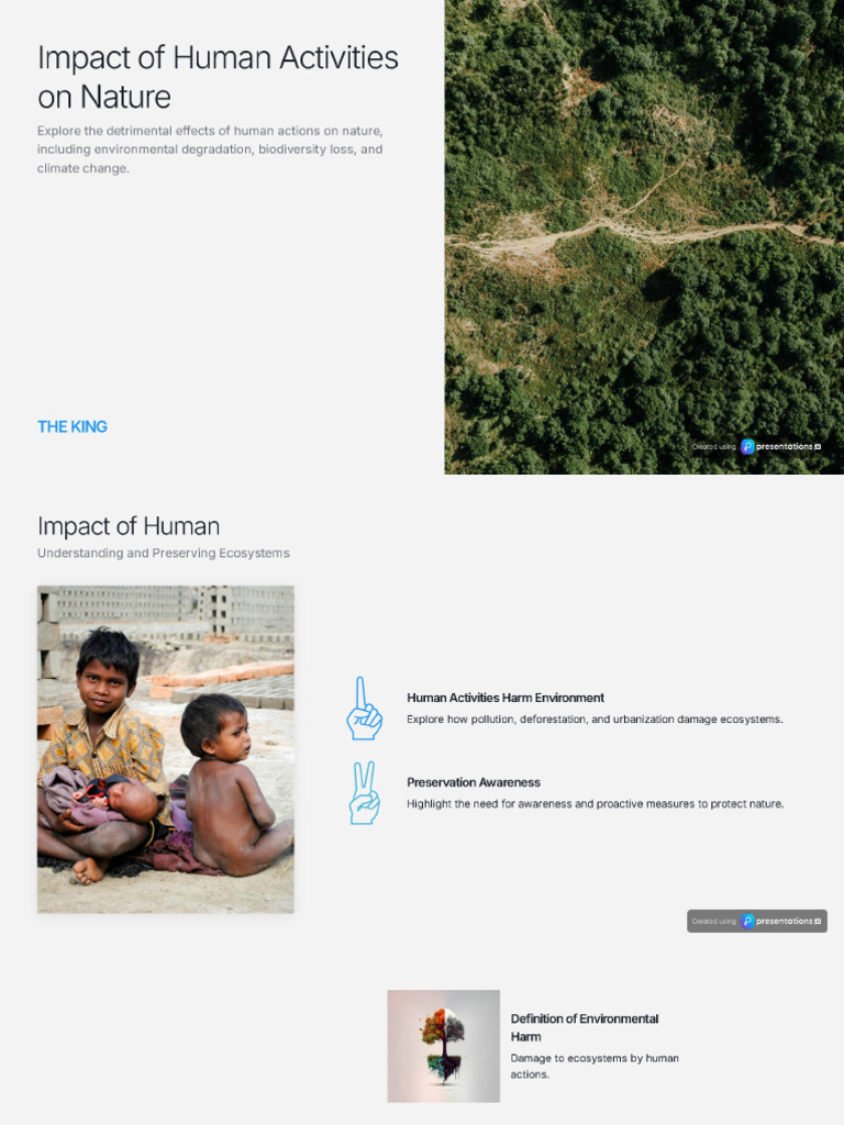 Impact of Human Activities On Nature | PDF
