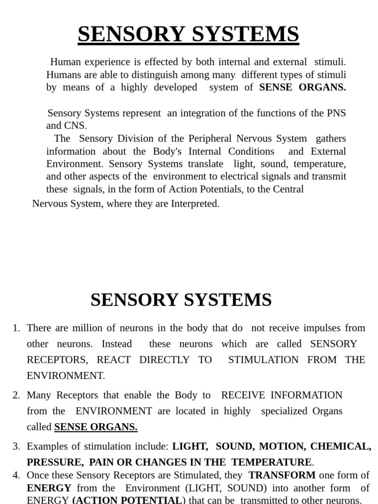 Senses and Sense Organs | PDF | Senses | Ear