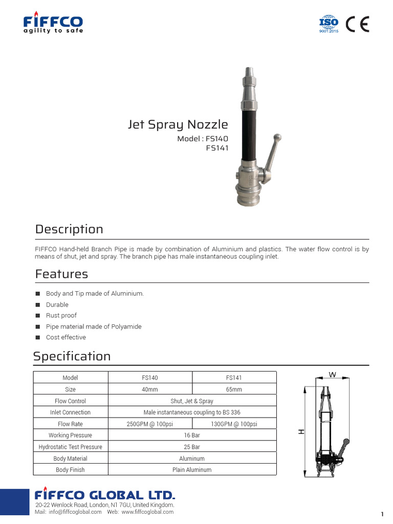 FGL Ce Jet Spray Nozzle | PDF