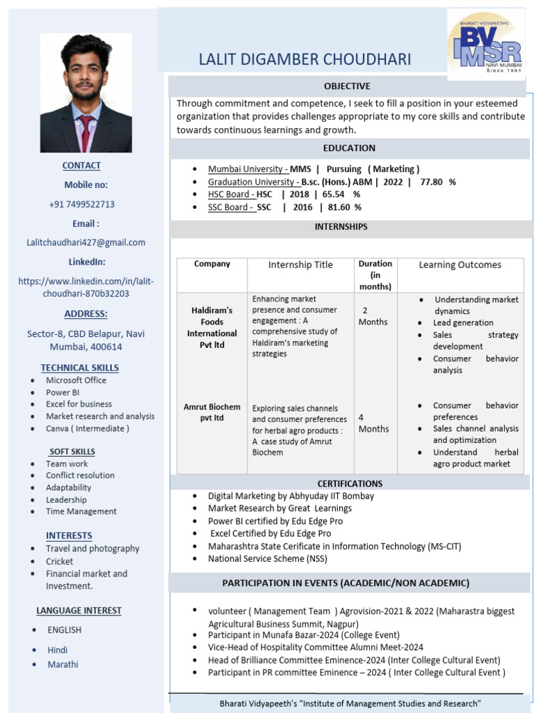 Lalit Choudhari Resume | PDF