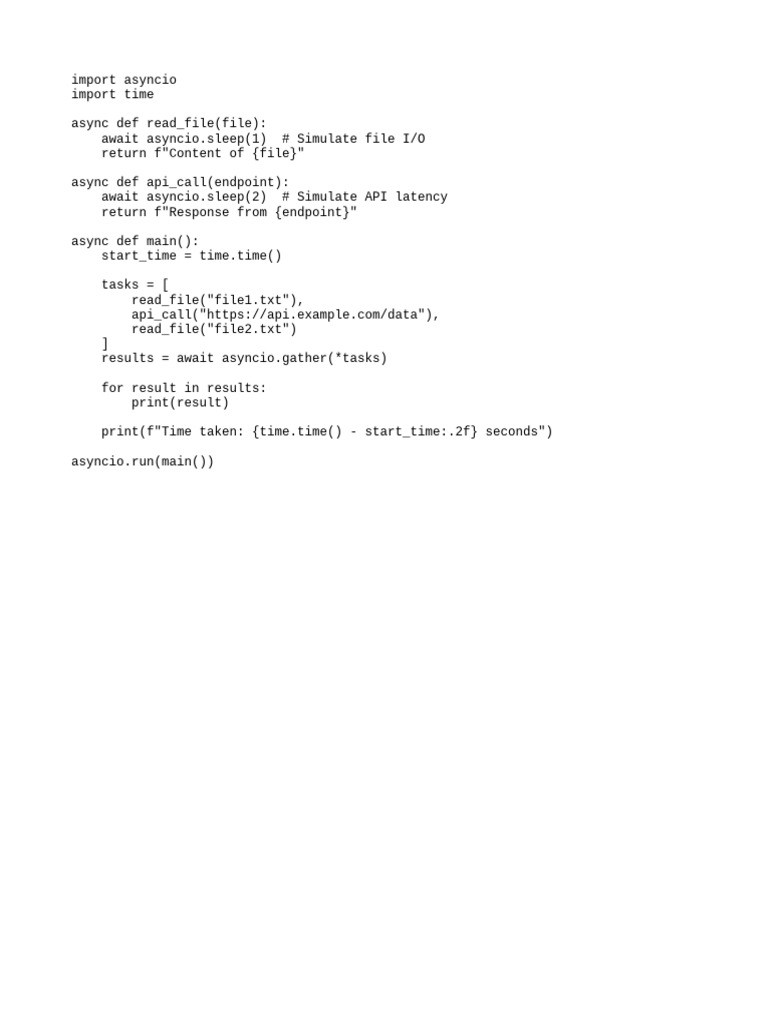 Asyncio File and API Handling | PDF