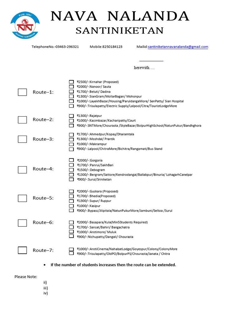 BUS NOTICE FOR GUARDIANS (1) (1) (2) | PDF | Land Transport | Motor Vehicle