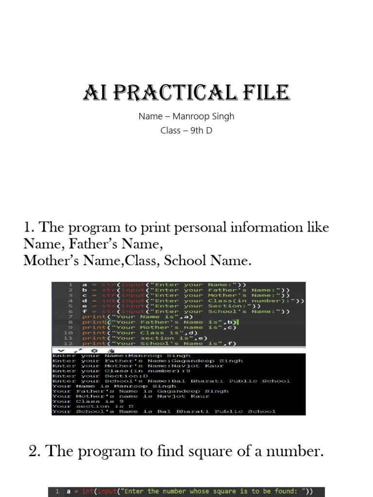 Ai Practical File | PDF