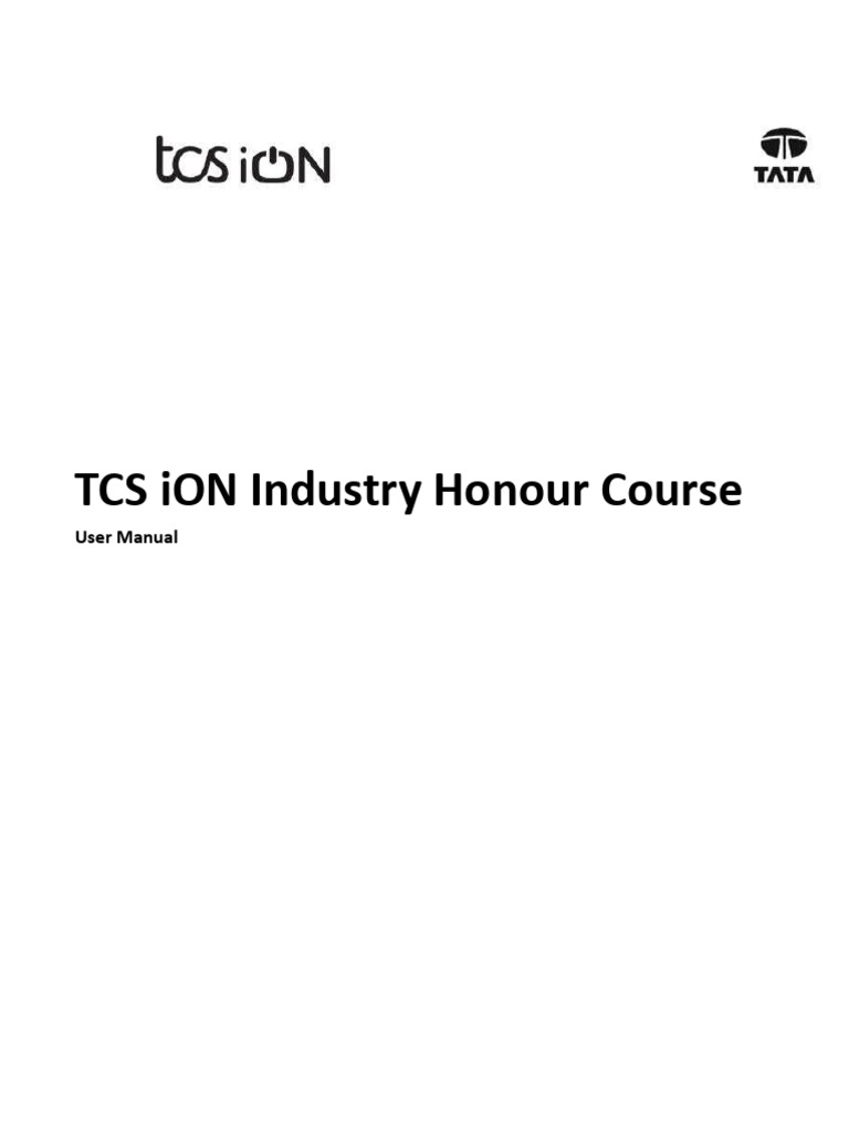 TCS - iON - User Manual - DBRAU | PDF | Educational Assessment | Learning