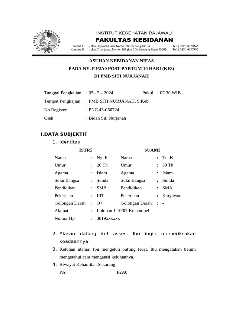 SOAP PNC 43-050724 - Siti Nurjanah | PDF