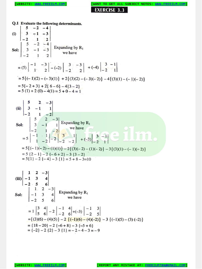 11th Maths Chap3 Ex 3.3 | PDF