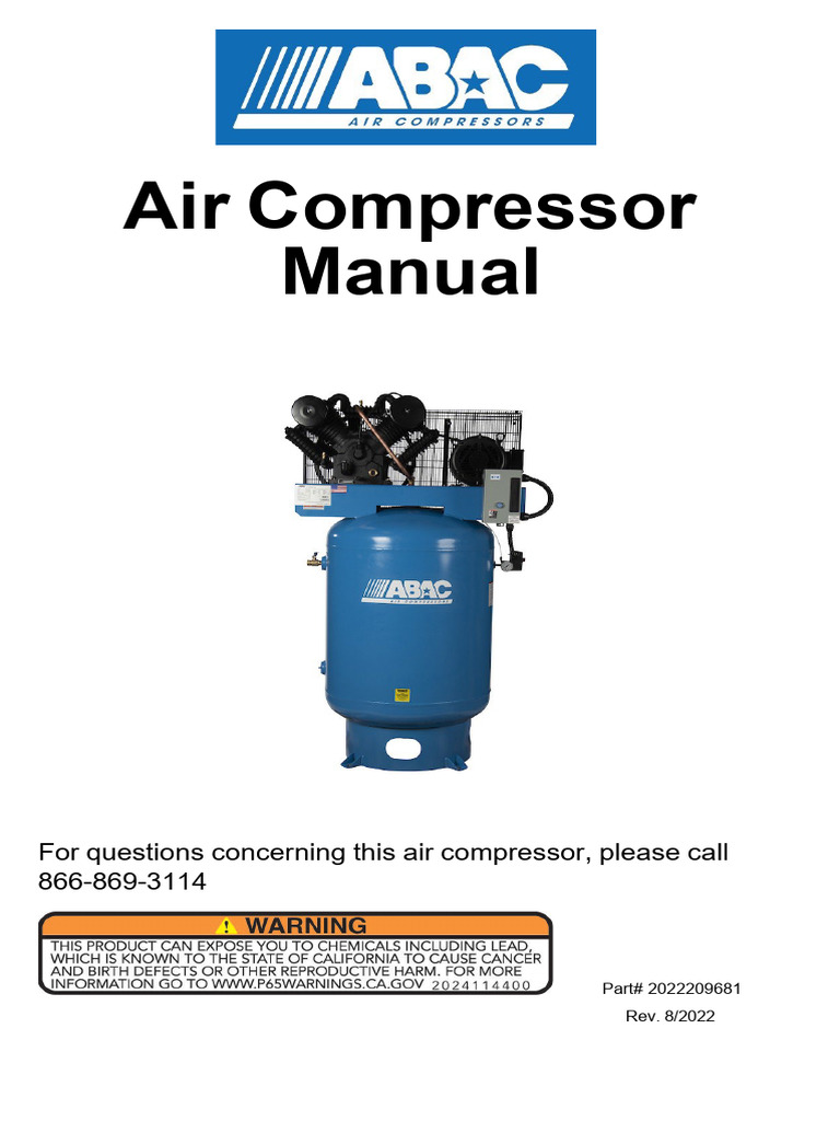 ABAC Reciprocating User Manual | PDF | Valve | Engines