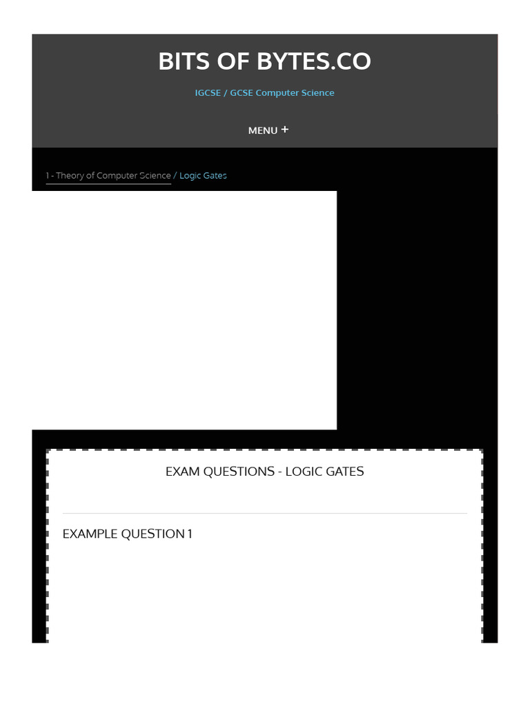 Exam Questions - Logic Gates - Bits of Bytes - Co | PDF